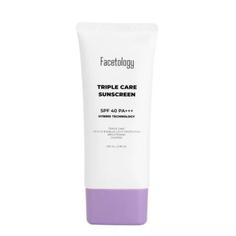 Jual FACETOLOGY Triple Care Sunscreen SPF 40 PA+++ Hybrid Sunscreen ...
