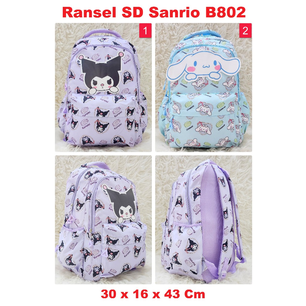 Jual Tas Anak Sekolah Perempuan Model Sanrio Kuromi HK Untuk SD Cinnamoroll B802 | Shopee Indonesia