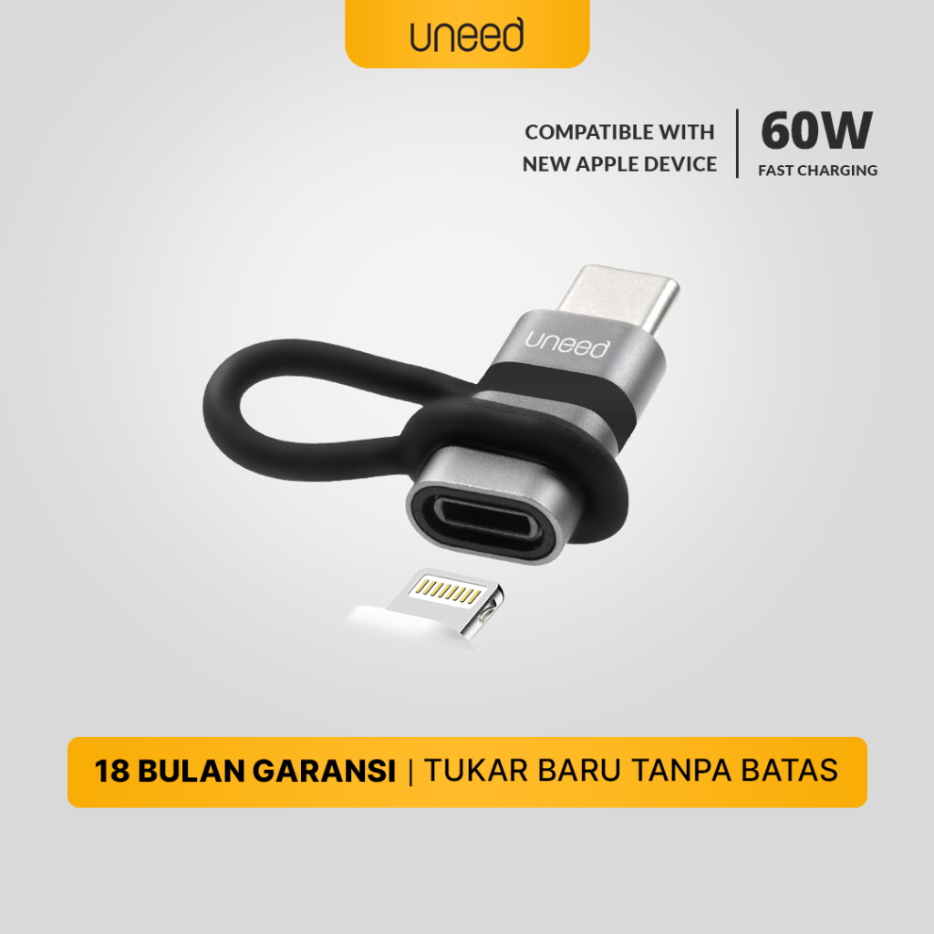 Jual UNEED Adapter OTG Lightning to Type C USB 3.0 Support for PD 60W - UAT03IC | Shopee Indonesia