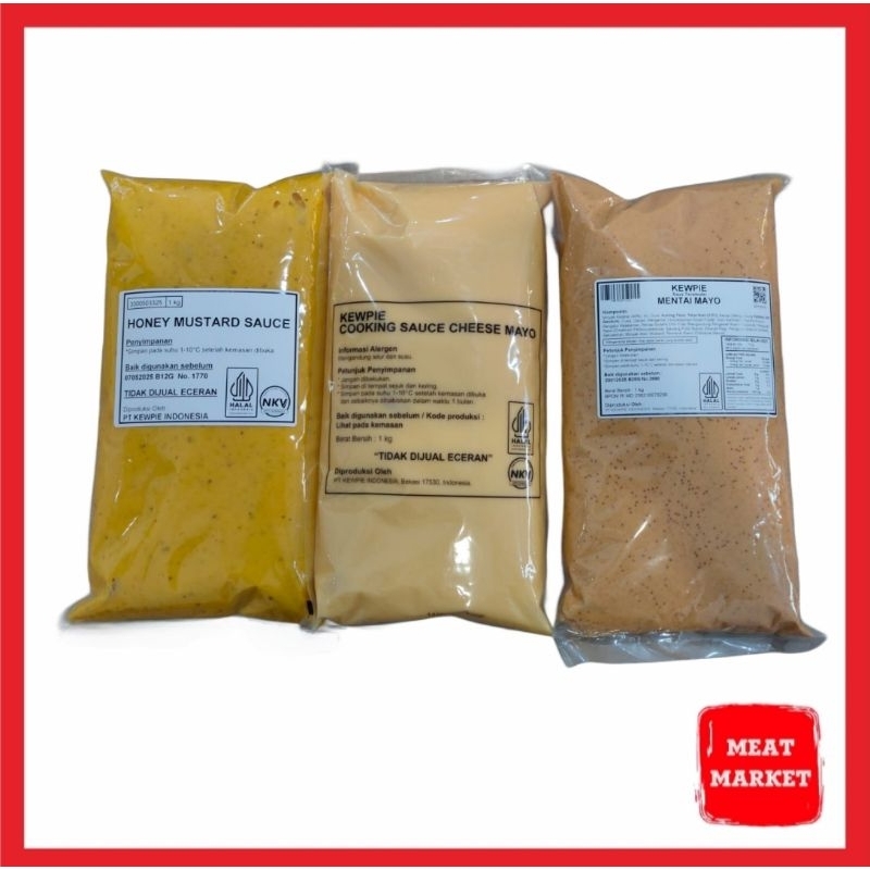 Jual Kewpie Mentai Mayo/Cheese Mayo/Honey Mustard 1KG | Shopee Indonesia