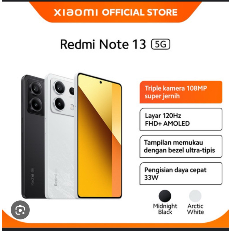 Jual HP XIAOMI REDMI NOTE 13 5G BARU RESMI | Shopee Indonesia
