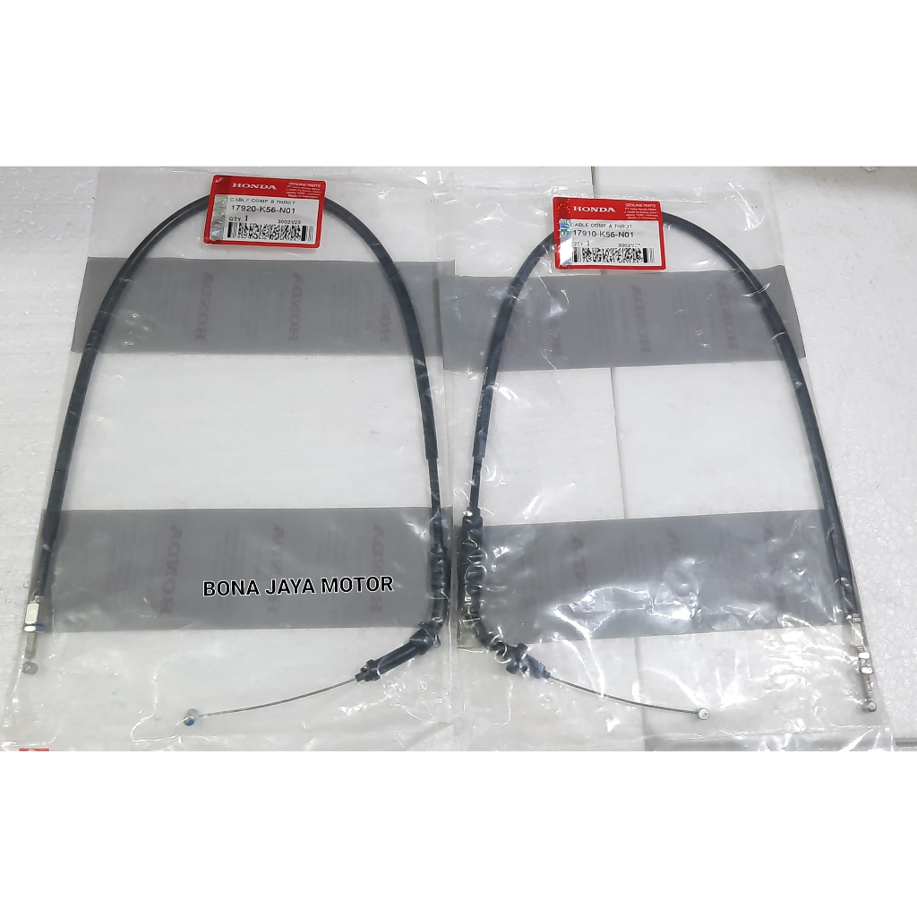 Jual KABEL GAS(1 SET) ATAS BAWAH SONIC 150 LED ASLI HONDA KODE K56-N01 ...