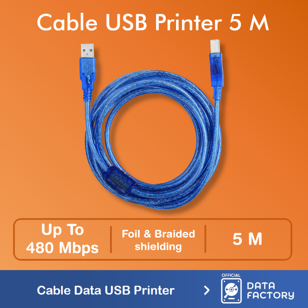 Jual Printer Cable 5M - Kabel Printer 5 Meter USB 2.0 / High Speed ...
