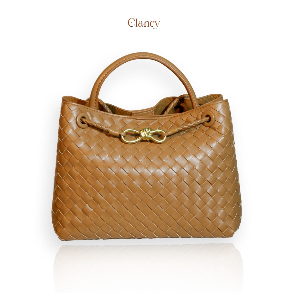 Jual No Brand Diamo Woven Bag Medium Real Leather Kulit Asli BAG90M ...