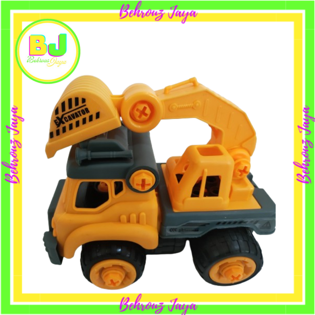 Jual Konstruksi Mainan Mobil Excavator Keruk Caruk Keren | Shopee Indonesia