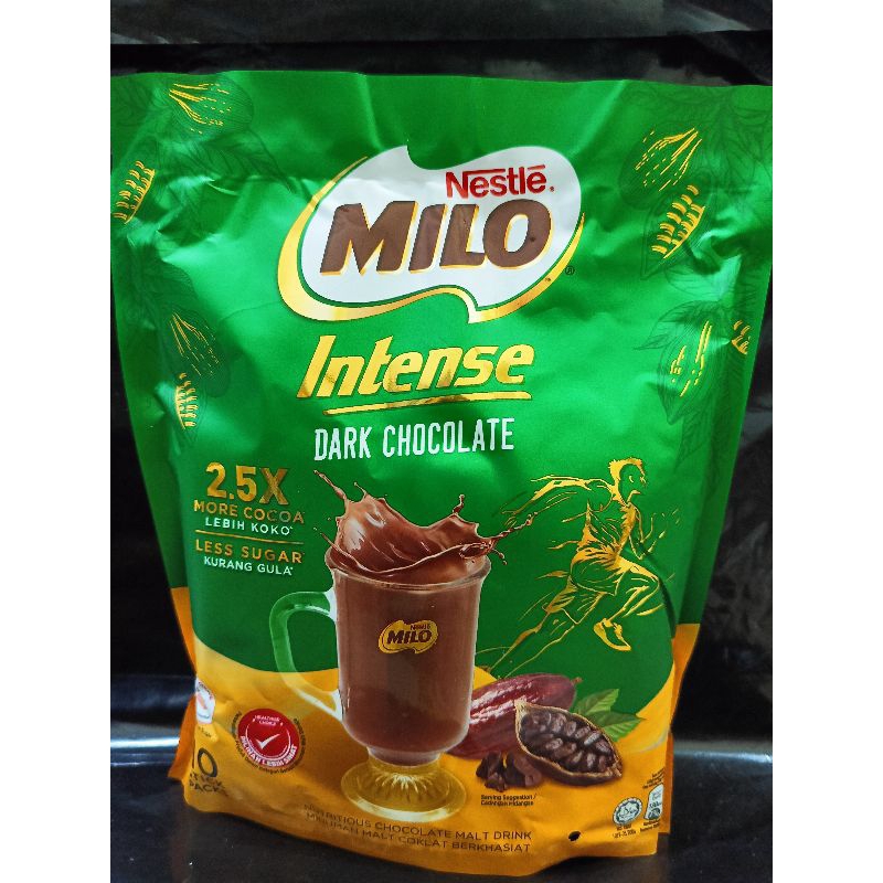 Jual MILO INTENSE DARK CHOCOLATE LESS SUGAR | Shopee Indonesia