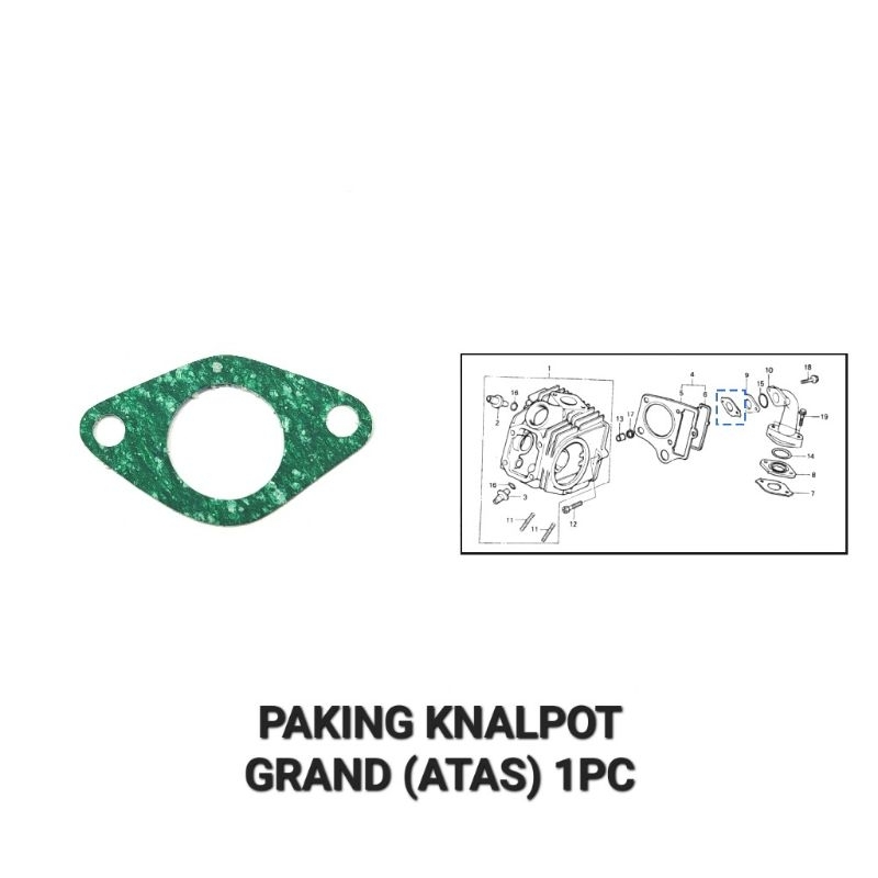 Jual Paking Manipol Grand (ATAS) - Packing Kertas Gasket Insulator Intake Manipol Manifold Honda ...