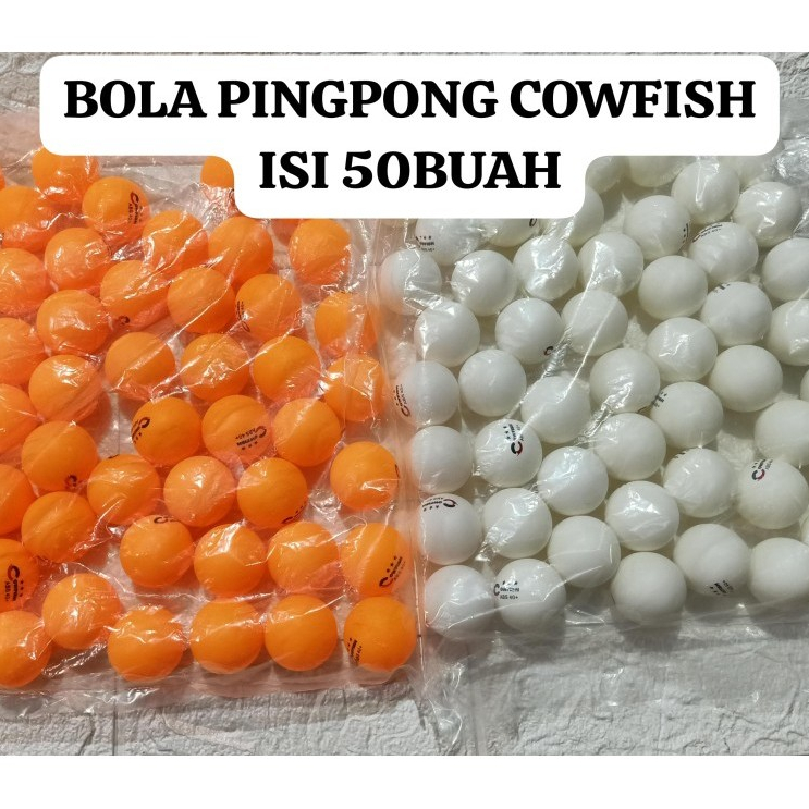 Jual ISI 50 BUAH - Bola pingpong Cowfish bintang 3 - Bola tenis meja cowfish 3 star - ping pong ...