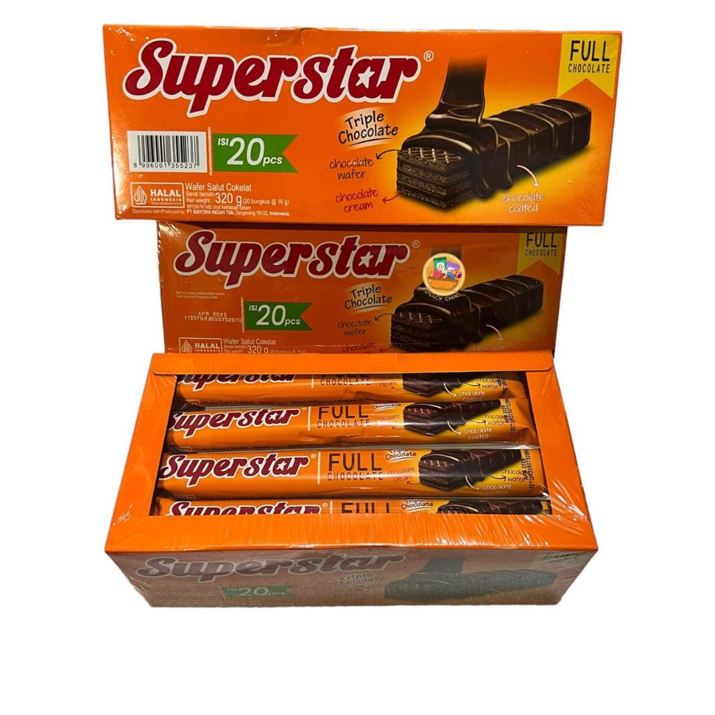 Jual Superstar Triple Chocolate Full Chocolate1 Box Isi 20 Pcs | Shopee ...