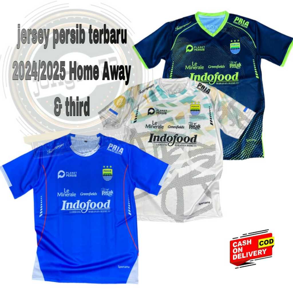 Jual Jersey Persib home Away & third Dewasa terbaru 2024/2025 baju ...