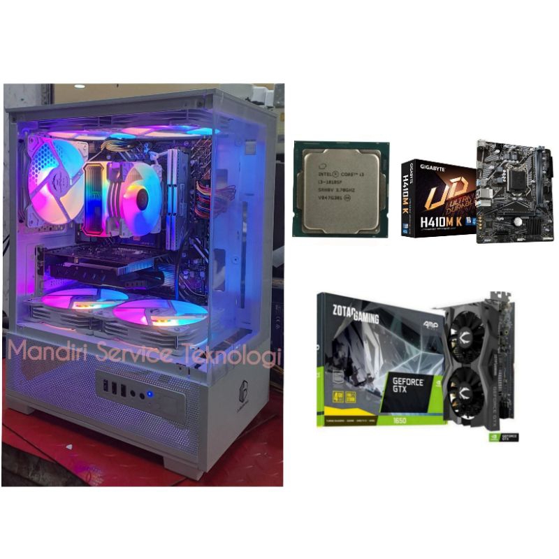 Jual Rakitan PC Gaming / Editing Intel Core i3 10105F Gen 10 LGA 1200 DDR4 NVME VGA GTX 1650 4GB ...