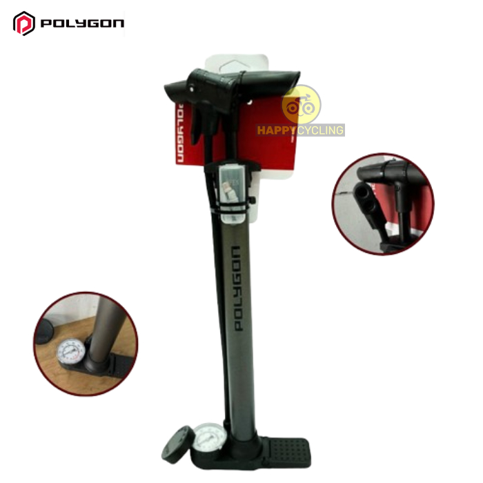 Jual Pompa Sepeda Polygon Shorty Dual Head Happy Cycling | Shopee Indonesia