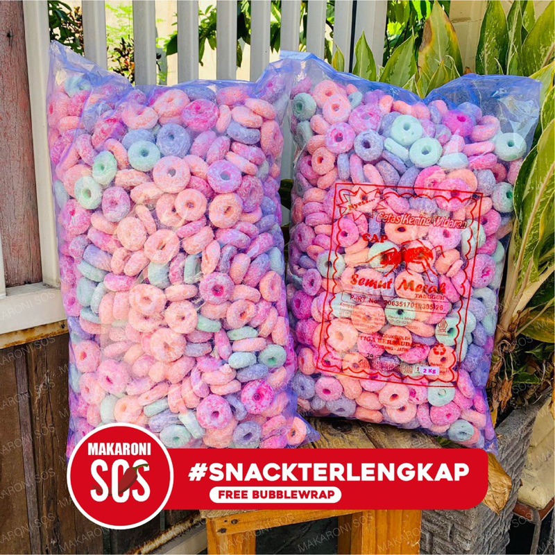 Jual getas semut 1kg manis donat lonjong warna warni getas widaran ...