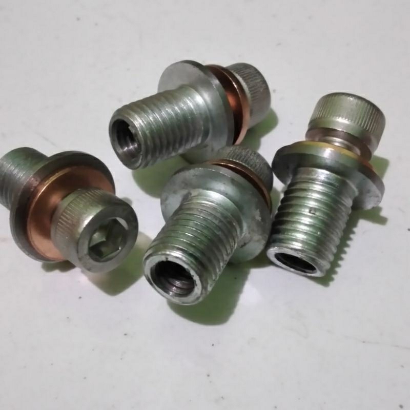 Jual sok drat baut oli motor 12mm x 8 mm ring tembaga | Shopee Indonesia