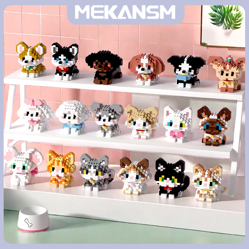 Jual MEKANSM Nano Puzzle Block Hachimi Dog & Cat Block Balok Mini Toys ...