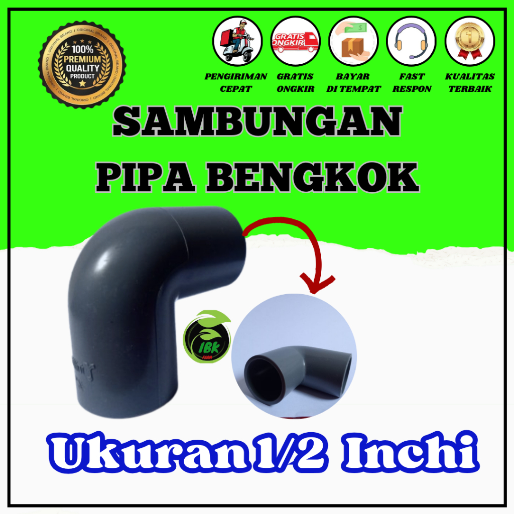 Jual Trilliun Sambungan Pipa uPVC Knee TS 1/2 Inci INBEKEN | Shopee ...