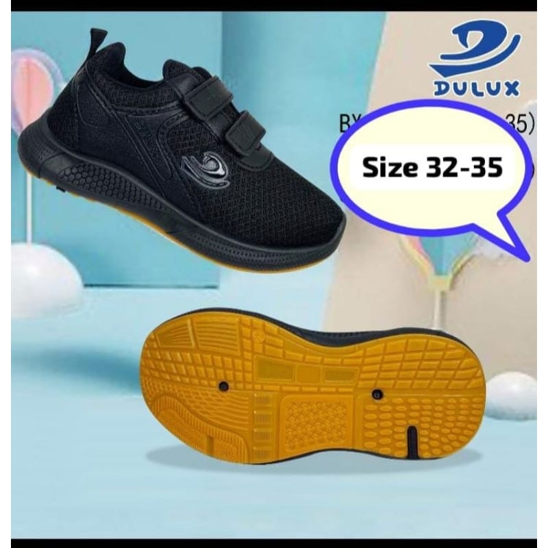 Jual NIQISHOP Sepatu Sekolah Full Hitam UK 32-35 Free Box Sepatu ...