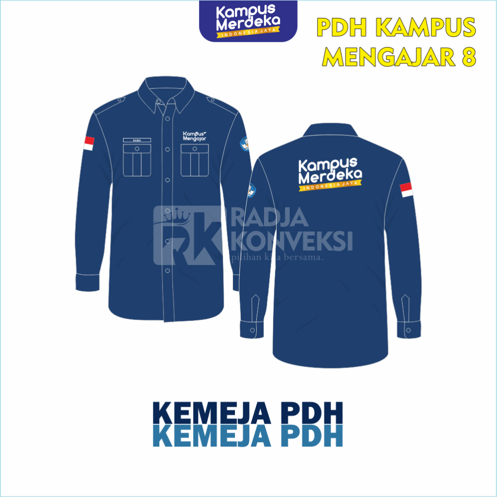 Jual [PAKET BUNDLING] KEMEJA PDH KAMPUS MENGAJAR 8 DAN ID CARD PRE-ORDER SERAGAM KAMPUS MENGAJAR ...
