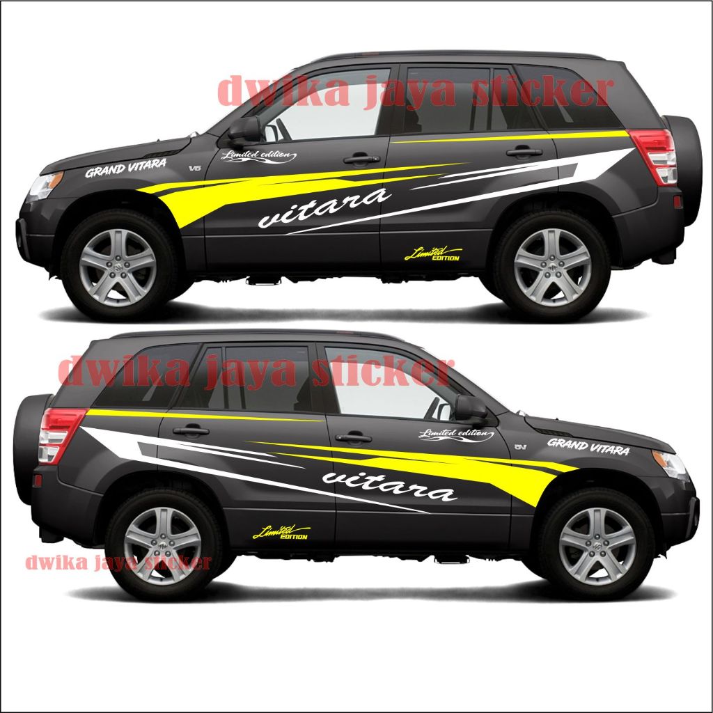 Jual sticker stiker mobil suzuki grand vitara sticker bodi samping ...