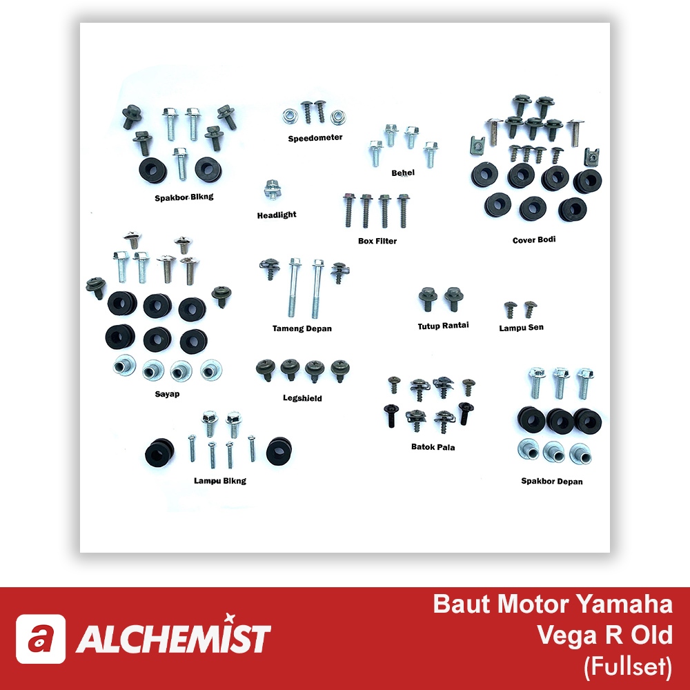 Jual Baut Yamaha Vega R Old Full Set / Baud Yamaha Vega R Old Full Body ...