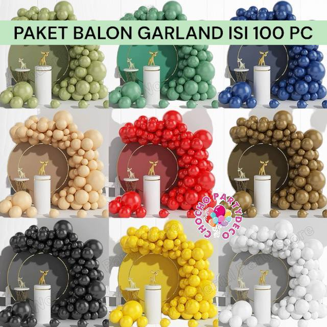 Jual Paket Balon Isi 100 Pc GARLAND / Dekorasi Ulang Tahun | Shopee ...