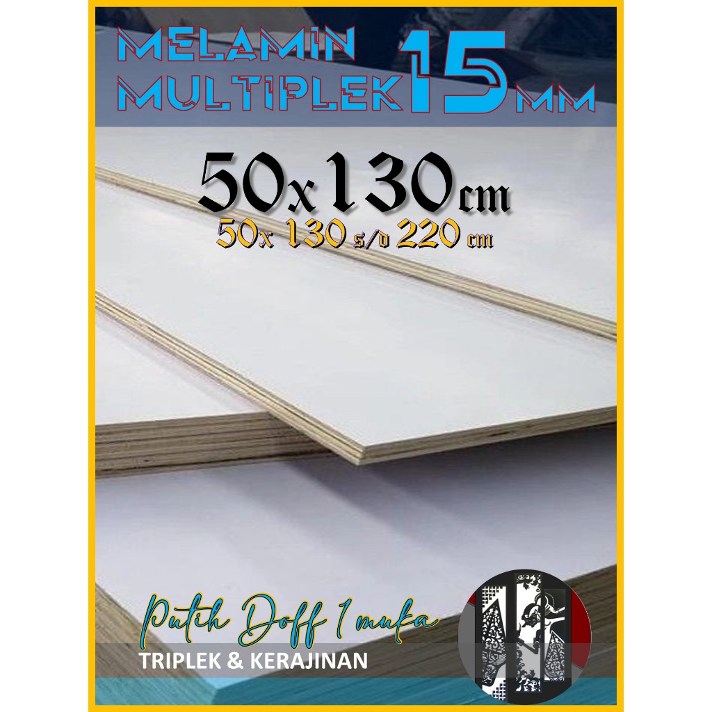 Jual Triplek Melamin 15mm 1 Muka 50 x (130 s/d 220 cm) Triplek Putih ...