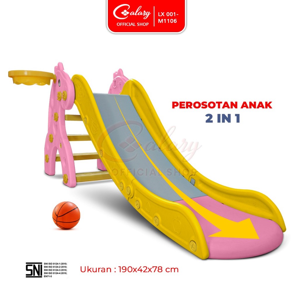Jual 𝐂𝐀𝐋𝐀𝐑𝐘 Perosotan Anak SNI Mainan Anak Free Ring Basket Playground ...