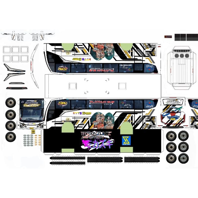 Jual lembaran papercraft bus skala 50 ntts trans mecca laminasi non ...