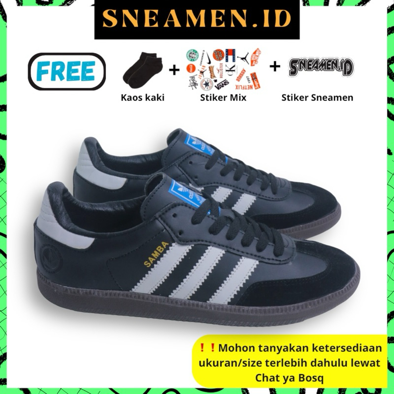 Jual Sepatu casual pria wanita, Samba Hitam Putih (Black White ...