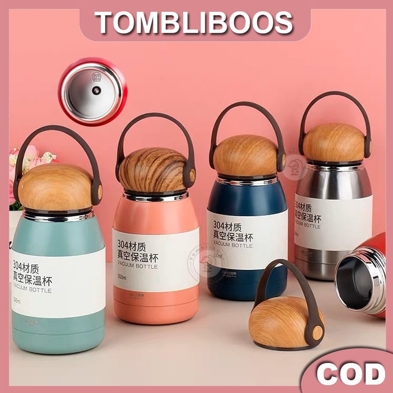 Jual 300ml Termos Mini Premium 304 Stainless Steel Tutup Motif Kayu ...
