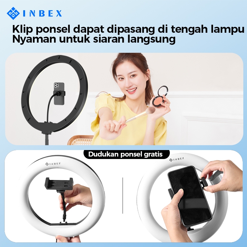 Jual INBEX Lighting LED Ring Light Fill Lampu Beauty Makeup/Selfie Foto ...