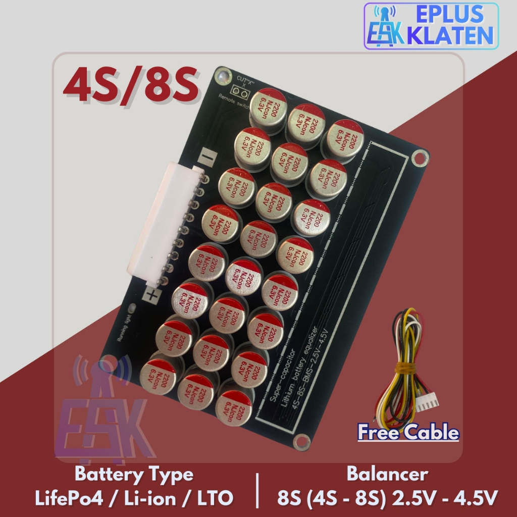 Jual Active Balancer 5A 4S 3S 7S 8S Battery Equalizer Super Capacitor 18650 14500 32650 Lifepo4 ...