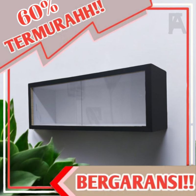Jual Rak Dinding Transparan dengan Pintu Geser - Furniture | Shopee ...