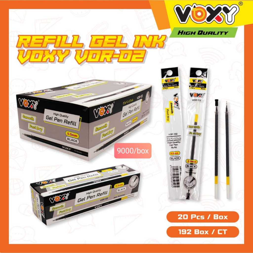 Jual [1 Kotak] Refill Tinta Pulpen 0.5mm Voxy VOR-02 / Isi Ulang Tinta ...