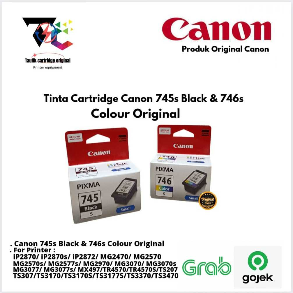 Jual Tinta Canon 745 Small Black & 746 Small Colour Original | Shopee ...