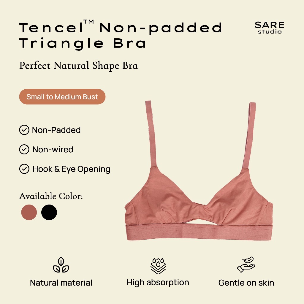 Jual Bra BH Tanpa kawat Wanita Tencel Modal | SARE studio Underwear ...