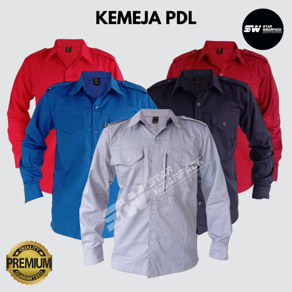 Jual Kemeja PDL Pakaian Dinas Lapangan Lengan Panjang - Star Wearpack | Shopee Indonesia