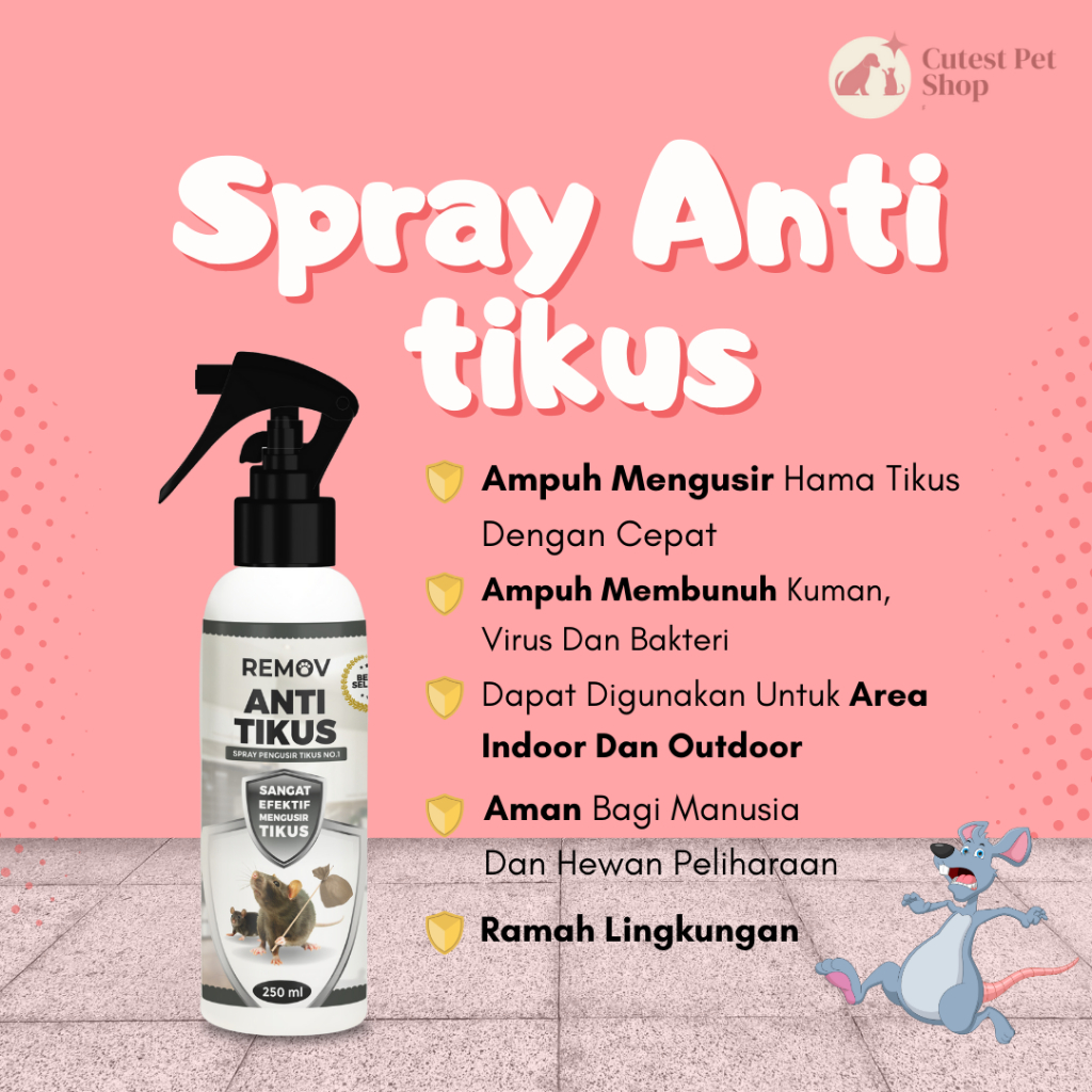 Jual REMOV Spray Anti Tikus 250 ML | Shopee Indonesia
