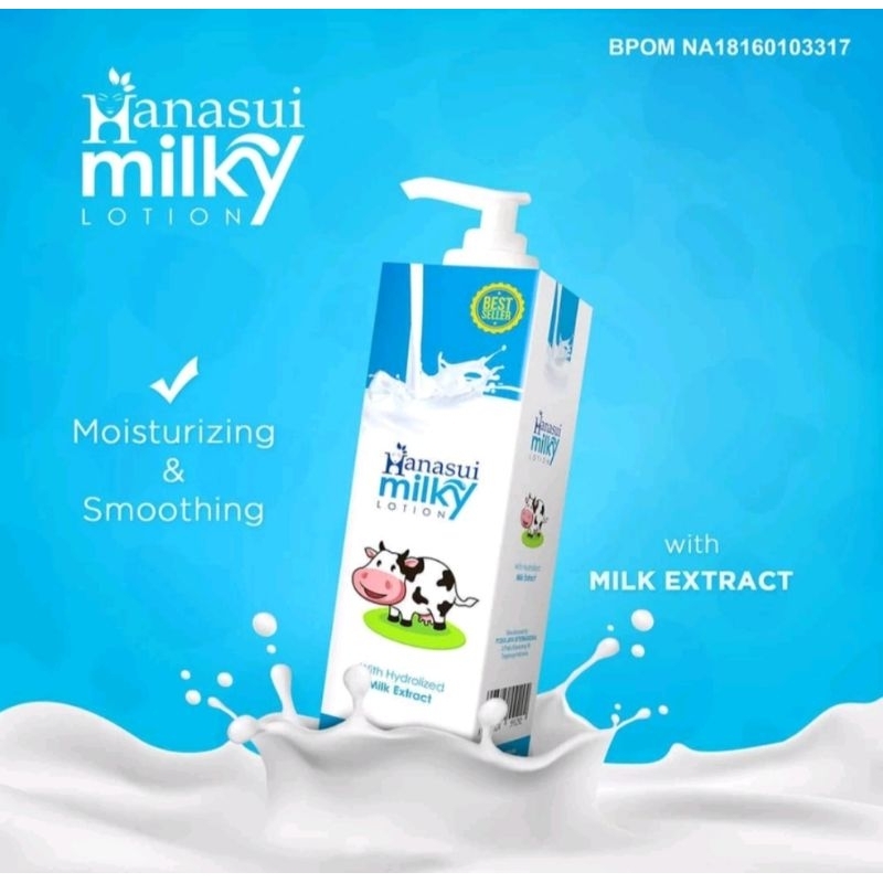 Jual Hanasui Milk Milky Hand Body Lotion 240 ml | Shopee Indonesia