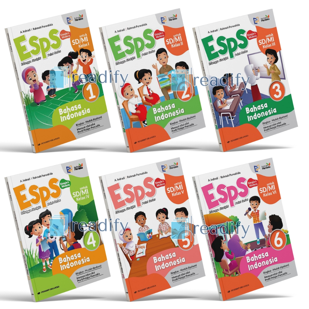 Jual ESPS Bahasa Indonesia Kelas 1 2 3 4 5 6 SD/MI Erlangga Kurikulum Merdeka Revisi Terbaru ...