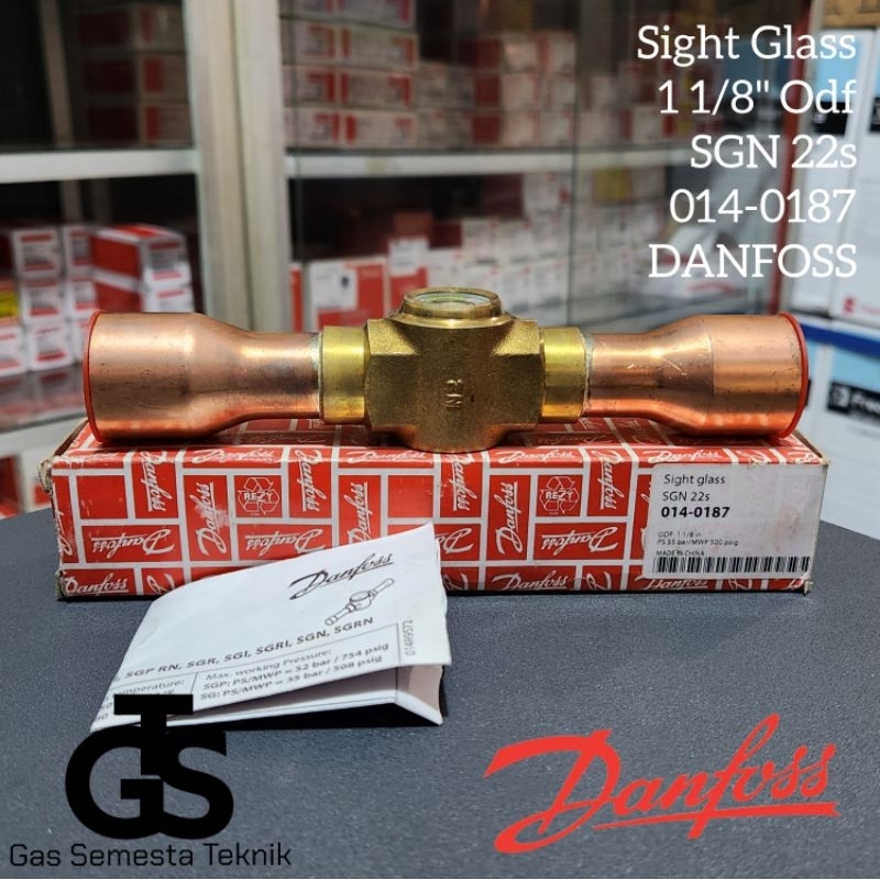 Jual SIGHT GLASS DANFOSS 1 1/8" SGN 22S (014-0187) | SIGHT GLASS 1 1/8 INCH SGN 22S TYPE LAS ...