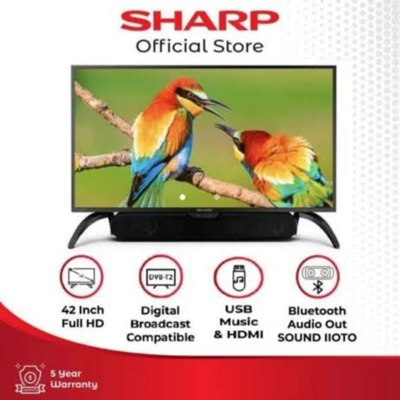 Jual SHARP 2T-C42DD1i-SB LED TV DIGITAL 42 INCH SOUNDBAR 42DD | Shopee Indonesia