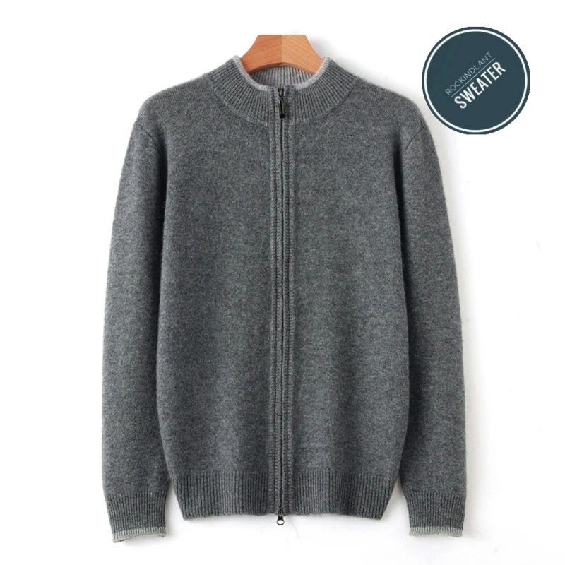 Jual Jaket Sweater/Jaket Rajut Pria/Jaket Zipper | Shopee Indonesia