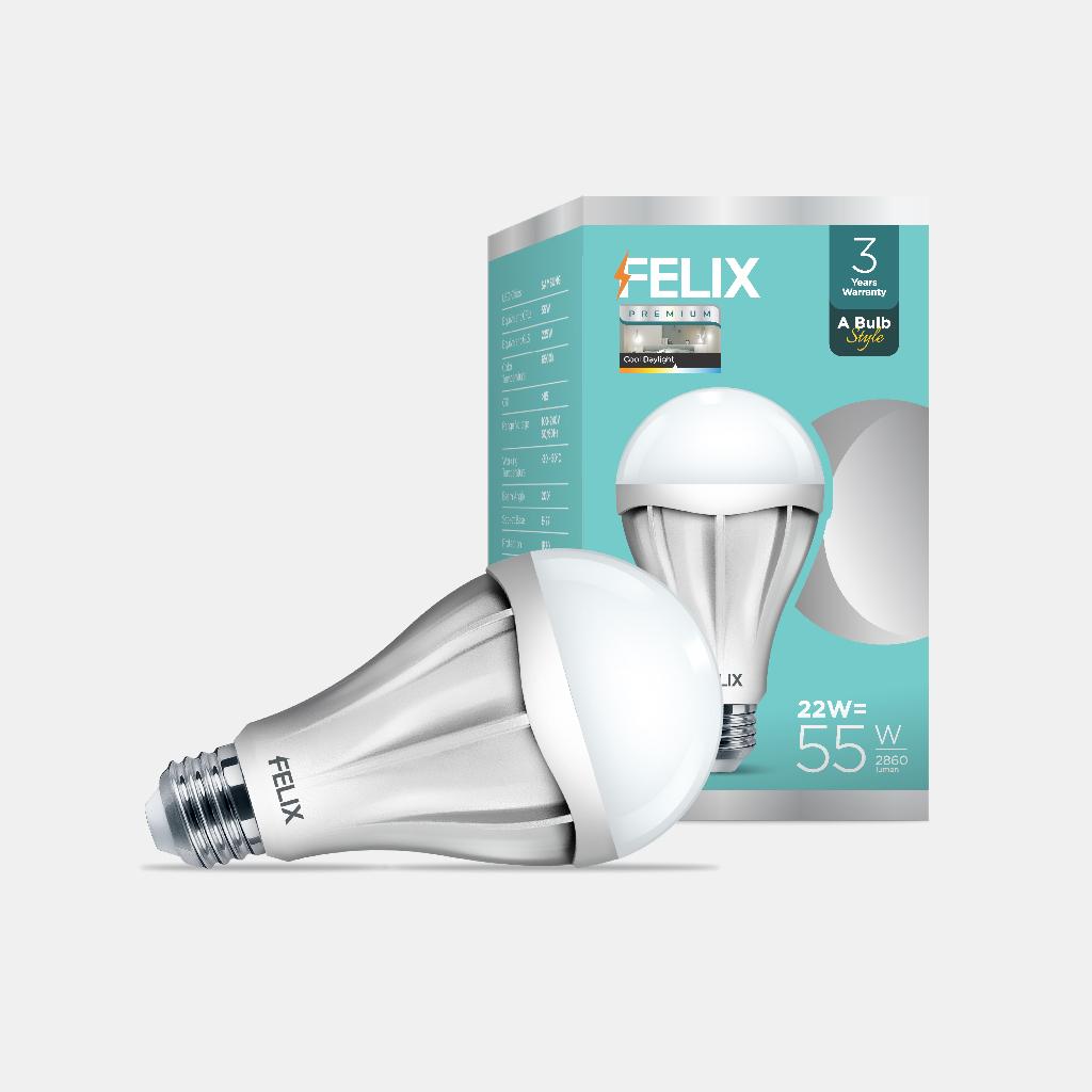 Jual FELIX PREMIUM Lampu Bohlam LED 22 Watt A Bulb Style Putih Cool ...