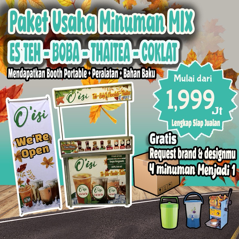 Jual PAKET USAHA MINUMAN MIX (ESTEH, BOBA, THAITEA, COKLAT) LENGKAP ...