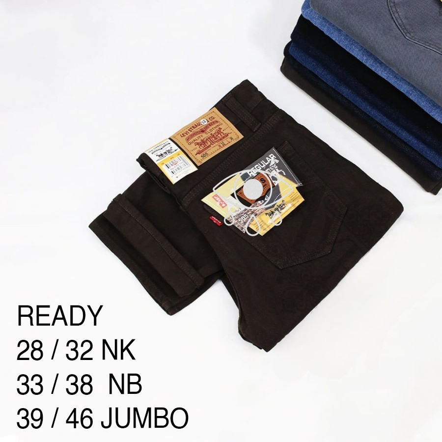 Jual Closed Ready 28-46 Celana Jeans Denim Panjang Pria Cowok Premium Terbaru Warna hitam Kream ...