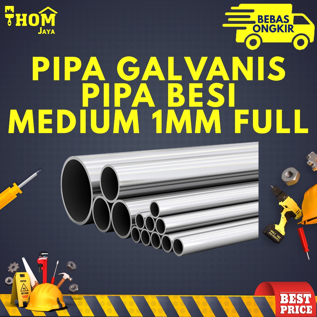 Jual PIPA GALVANIS / PIPA BESI / PIPA BAJA - MEDIUM 1MM FULL | Shopee ...