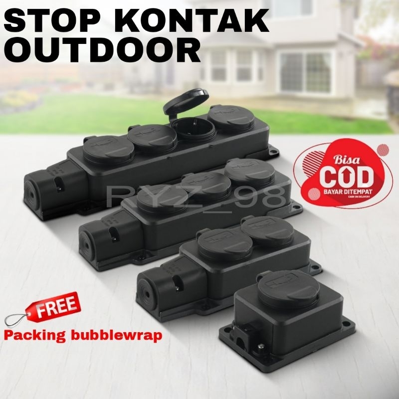 Jual PROMO! Stop Kontak Outdoor Terminal Anti Air IP54 dengan Penutup ...