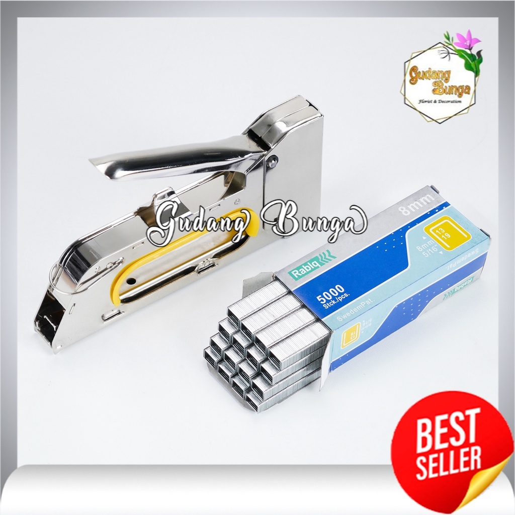 Jual Paket Stapler Tembak ukuran isi refil refill 6 - 8mm / Cekrekan ...