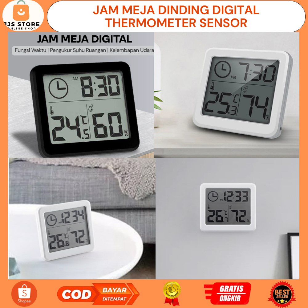 Jual Jam Digital Meja Dinding Thermometer Hygrometer Sensor / Jam ...
